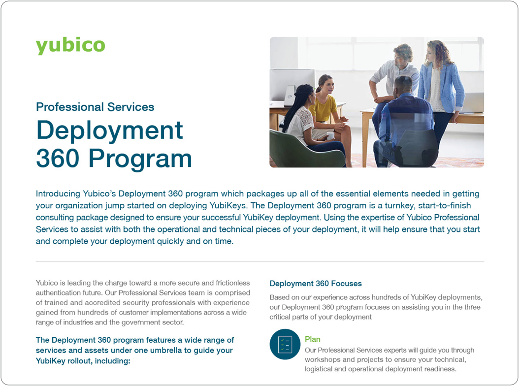 Professional Services | Yubico | Deployment 360 Program