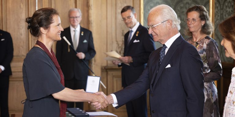 The honor of receiving a medal from His Majesty the King of Sweden for ...