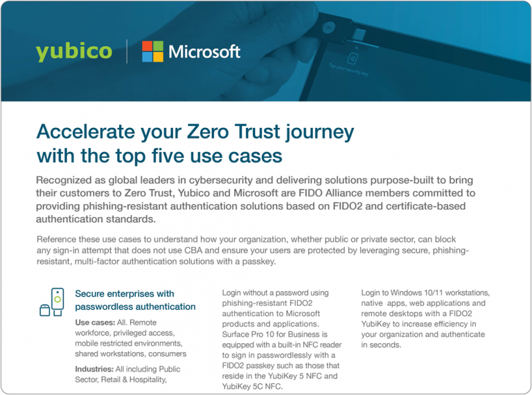 Microsoft top 5 use cases | Yubico