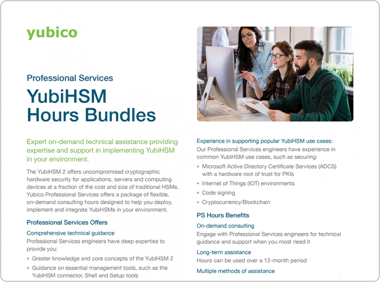 Professional Services YubiHSM Hours Bundle | Yubico