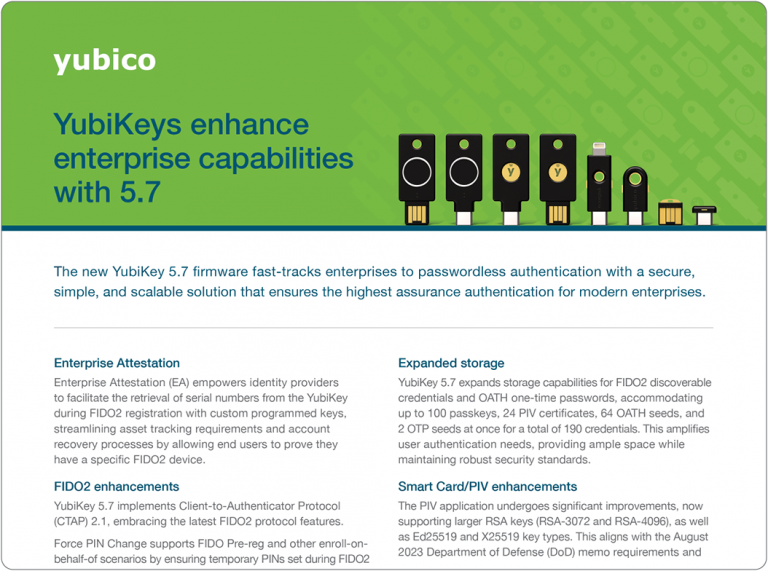 What's new in YubiKey 5.7 | Yubico
