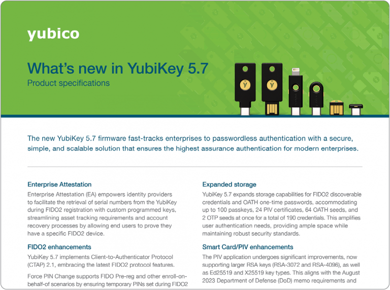 What's new in YubiKey 5.7 - Yubico